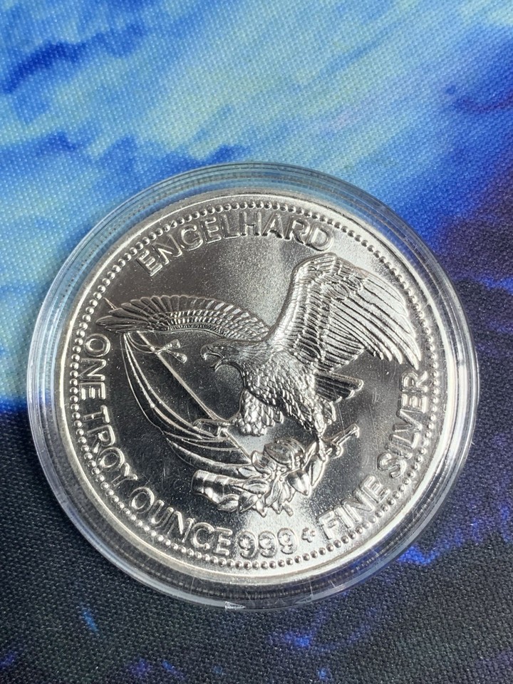 1985 Engelhard 1 oz Silver Coin - AMERICAN PROSPECTOR 999+Silver round ...