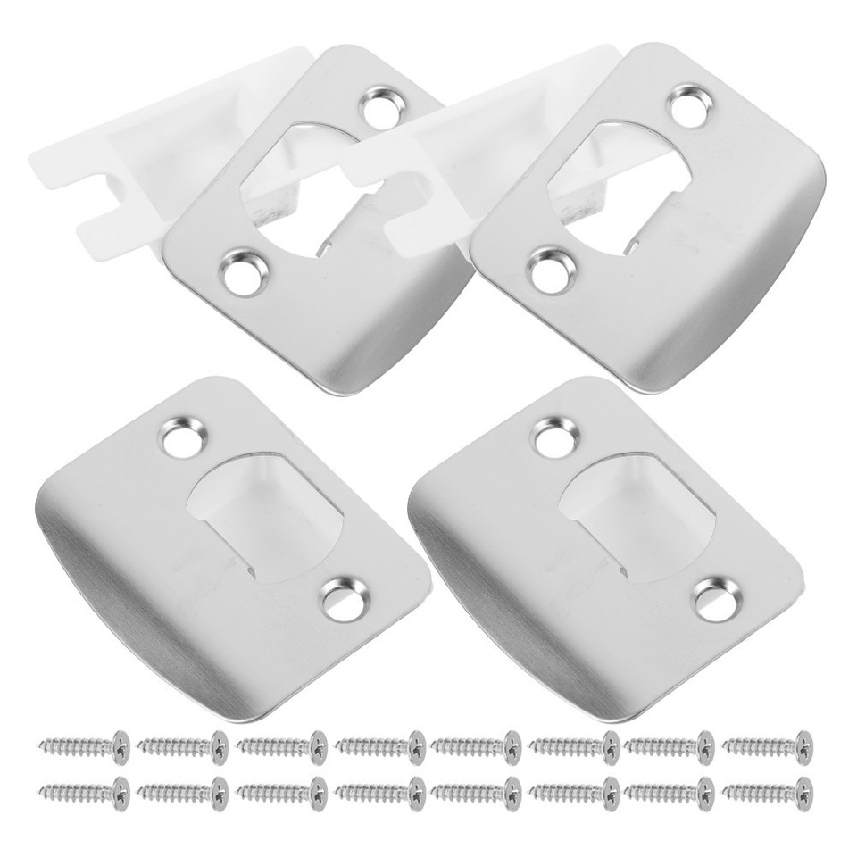 4 Sets Door Lock Security Metal Plate Interior Plates Deadbolt ...