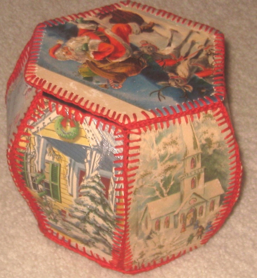 Victorian Christmas Greeting Cards Scrapbook Hand Sewn Into A Keepsake ...