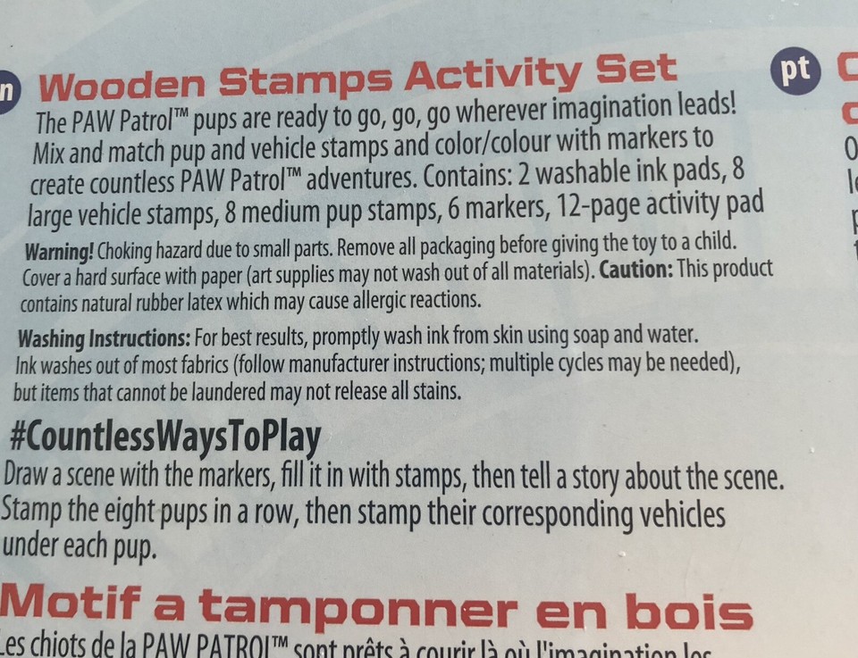 Melissa & Doug Paw Patrol Wooden Activity Stamp Set 25 Pieces ...