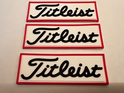 Set of 3 PVC Embossed Raised Lettering Sew on 3” x 1" Golf Patch | eBay
