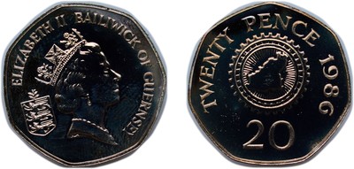 Guernsey 1986 20 Pence Coppernickel BU | eBay