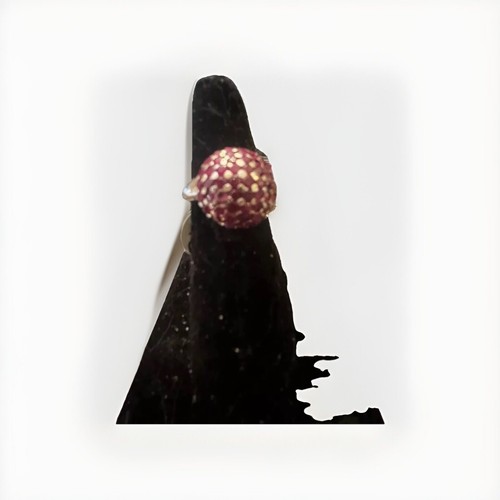 sterling silver Natural Ruby Dome Ring | eBay