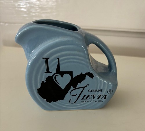 Fiesta Mini Disc Pitcher Fiestaware Misspelled Retired Periwinkle | eBay