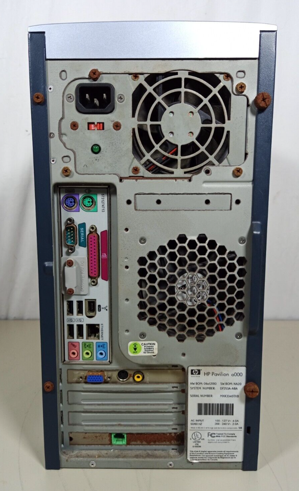 Vintage HP Pavilion a250n Desktop Tower Computer a000 Pentium 4 Parts ...