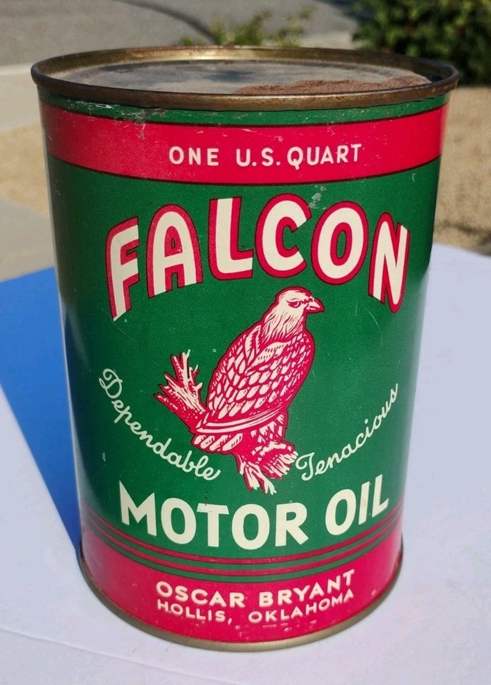 Vintage Falcon Motor Oil Empty Sealed Can | eBay