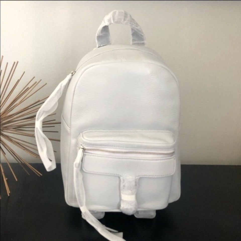 Rebecca Minkoff Mini Mab Leather Backpack Tote Bag, Gray, Designer ...