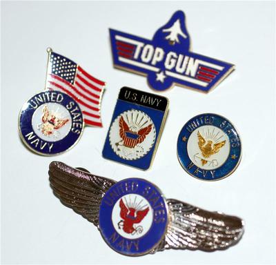 TOP GUN US NAVY MAVERICK Collectible Military Novelty LAPEL HAT PIN SET ...
