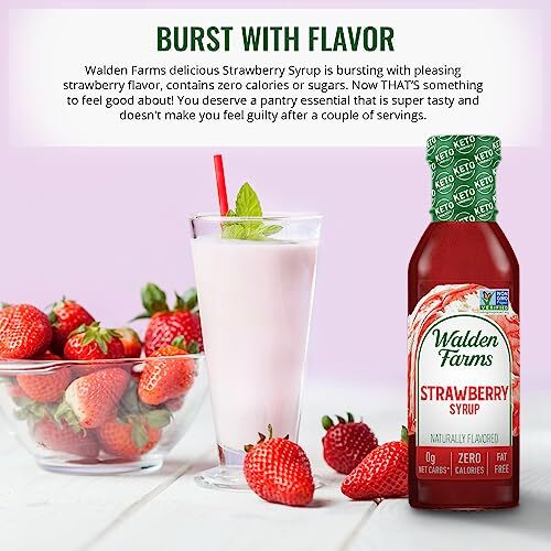 Variety Pack Syrups 12 oz (2 Pack) - Strawberry and Blueberry Syrup ...