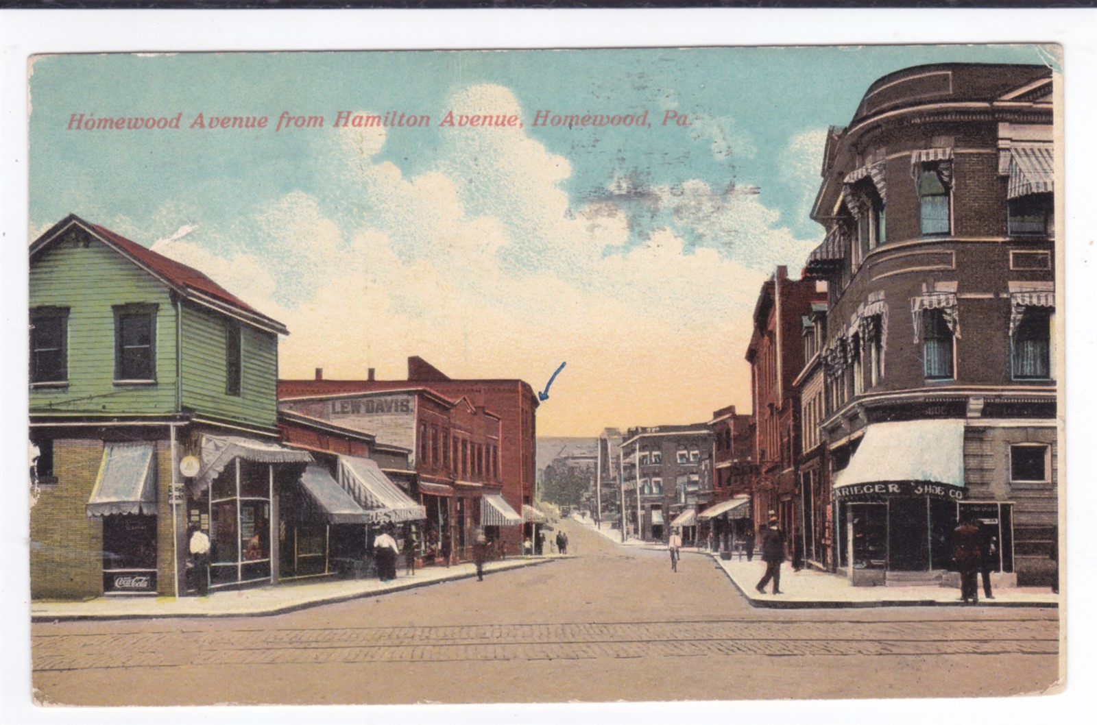 HOMEWOOD PA VIEW OF HOMEWOOD AVE USED 1916 | eBay