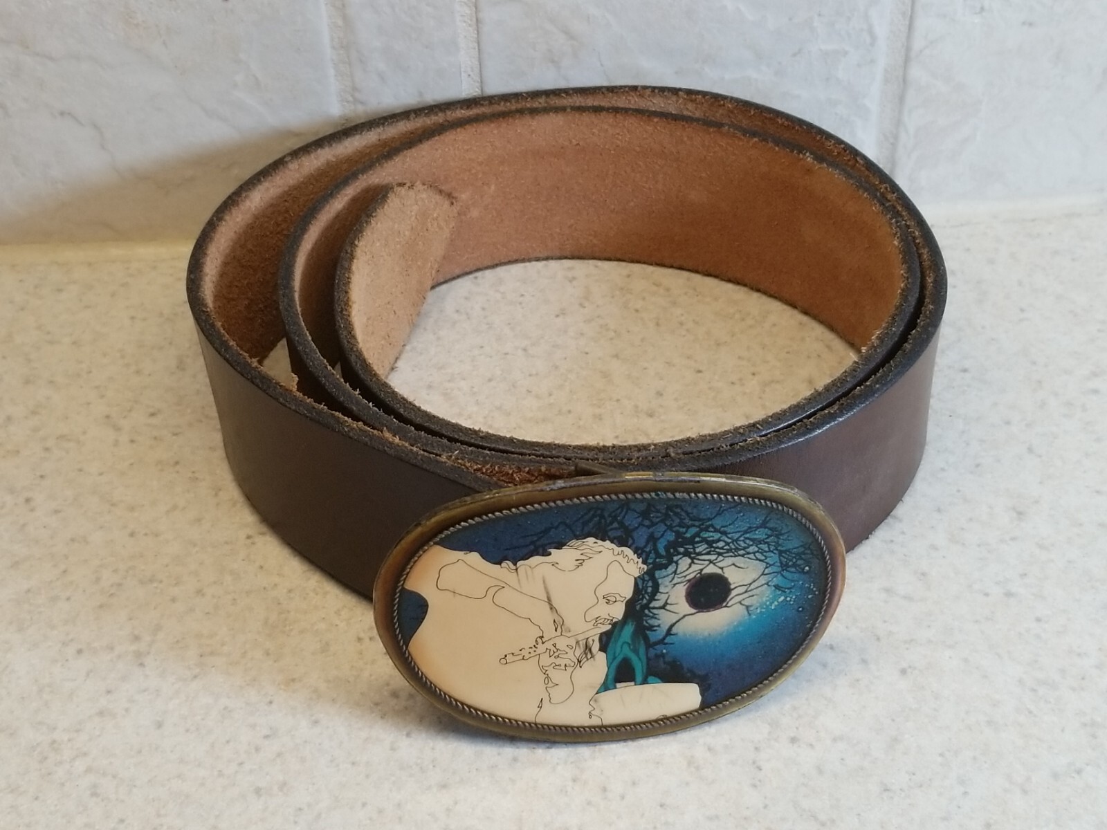 1976 VINTAGE JETHRO TULL COMPLETE BELT & BUCKLE PACIF… - Gem