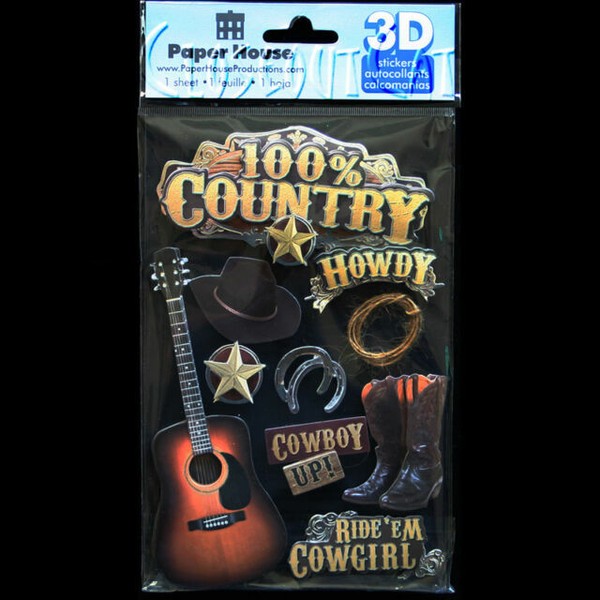 100 Country Western 3d Stickers Paper House Scrapbooking for sale ...