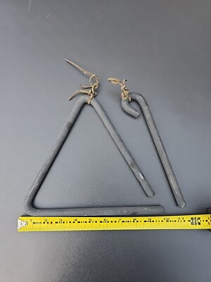 Vintage Iron Triangle Dinner Bell ~ Farmhouse Chuckwagon Rustic Farm ...