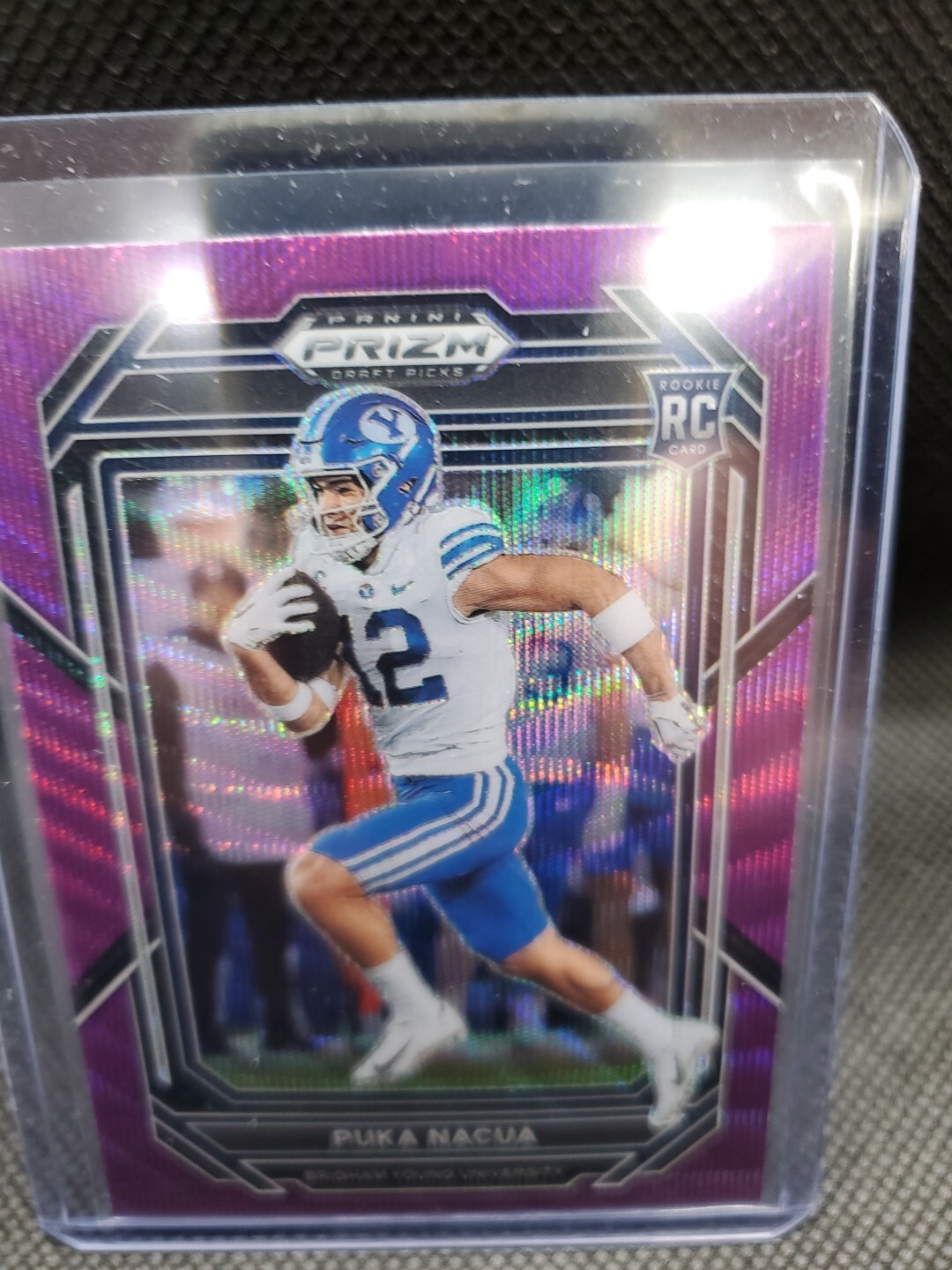2023 Panini Prizm Draft Picks Puka Nacua RC #197 Purple Wave SP BYU ...