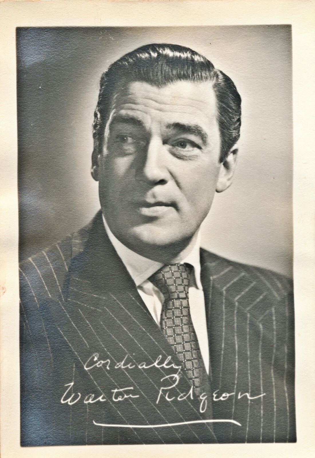 Young Walter Pidgeon Movie Star Promotional Photo, Printed Autograph | eBay
