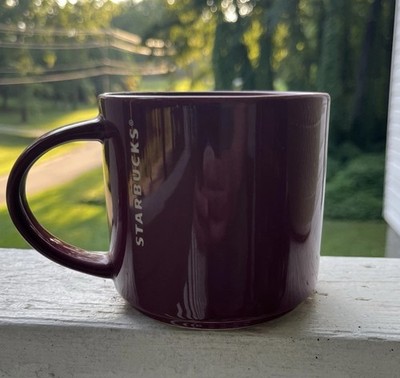 Starbucks Ceramic Stackable 2013 Coffee Mug Tea Cup 14 oz Maroon ...