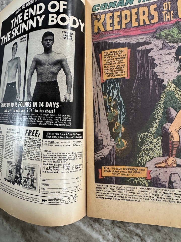 Conan The Barbarian #8 Barry Smith Art Marvel Comics 1971 VG/FN 🔥🔥 | eBay