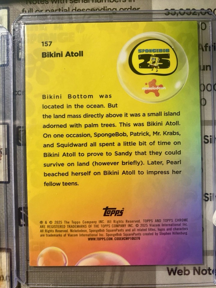 Topps Chrome SpongeBob Base Set Card #157 Bikini Atoll | eBay