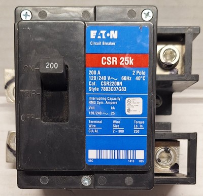 Eaton CSR2200N CH Main Breaker Kit, 200 Amp 2 POLE CUTLER HAMMER ...