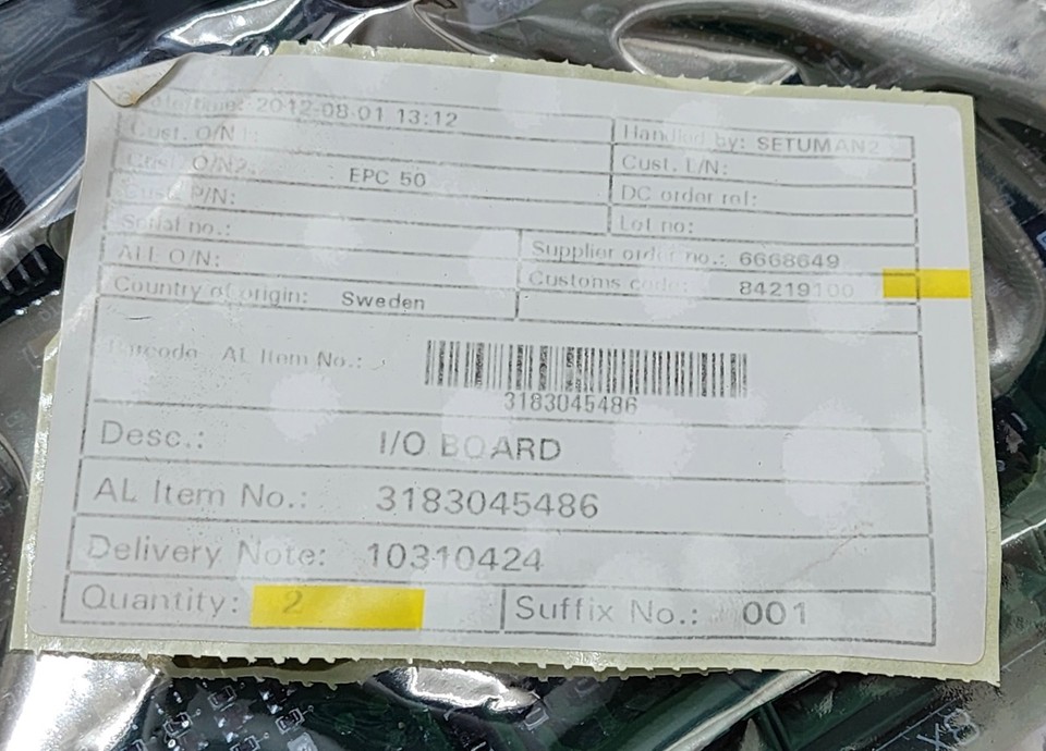 Alfa Laval EPC 50 I/O Board 3183045486/3 EPC50 3183045486-KIT /2 | eBay