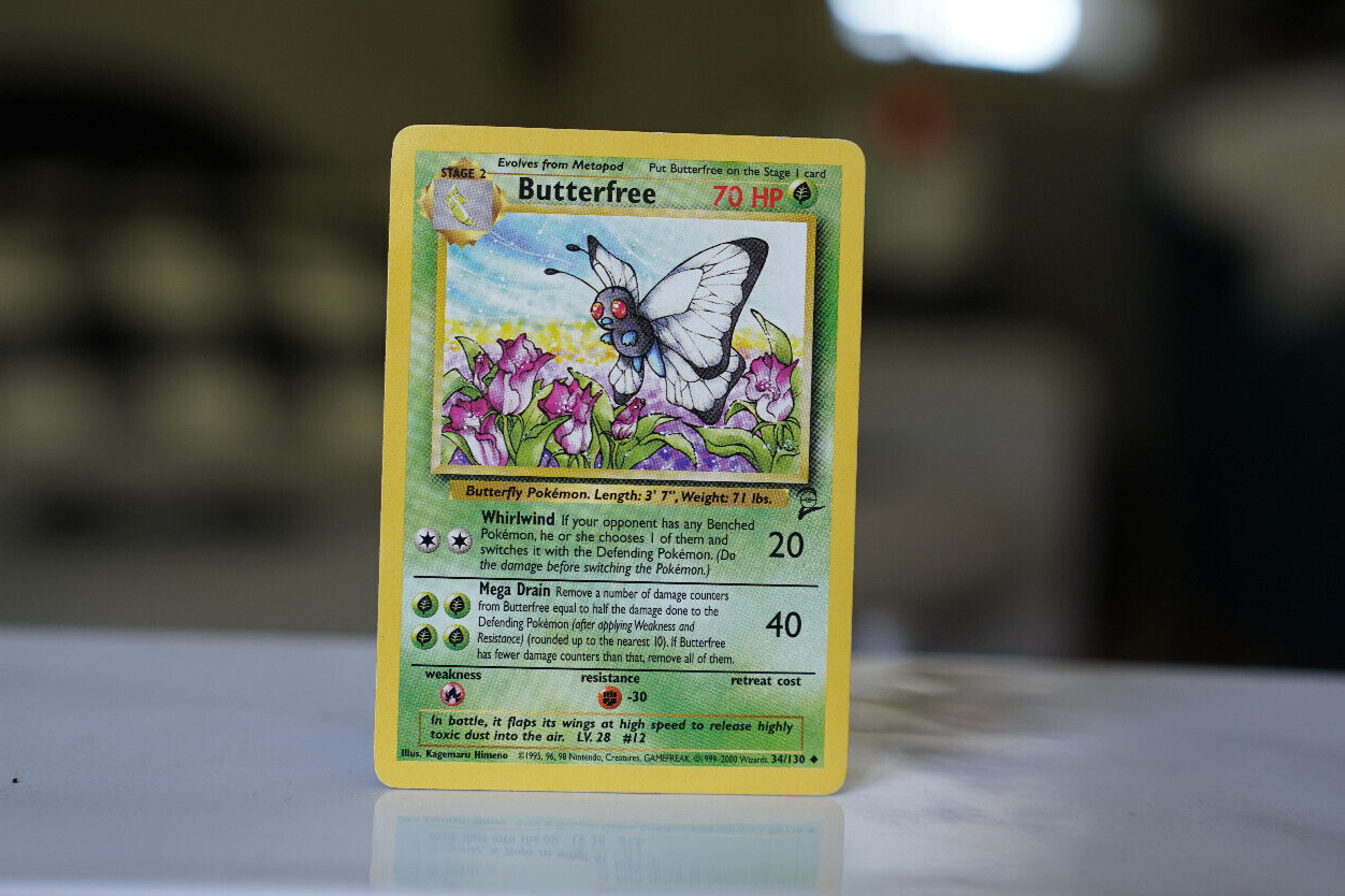 Pokemon Card Base Set 2 - Butterfree 34/130 - Non-Holo | eBay