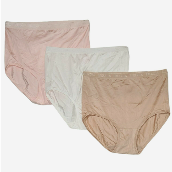Breezies Nylon Microfiber Brief Panty Basic Set Of 3 Ebay