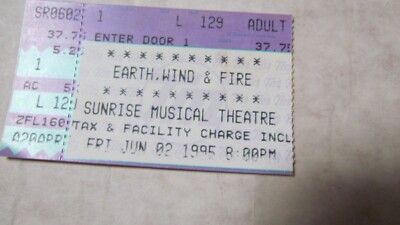 June 2, 1995 Earth Wind and Fire Ticket Stub | eBay