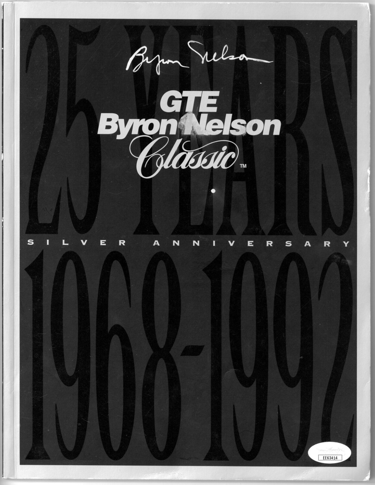 Byron Nelson signed 1992 GTE Byron Nelson Classic Golf Silver ...