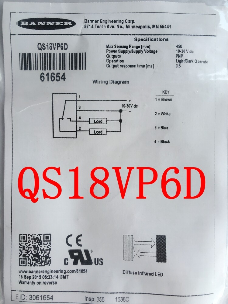 1pc New BANNER QS18VP6D QS18VN6D Photoelectric switch | eBay