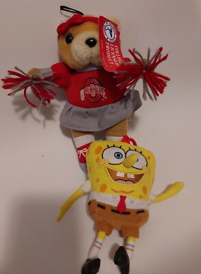 Ohio State Cheerleader Bear And Spongebob Square Pants Plush Doll | eBay