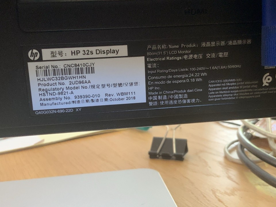 HP 32S 31.5 inch IPS Monitor | eBay UK