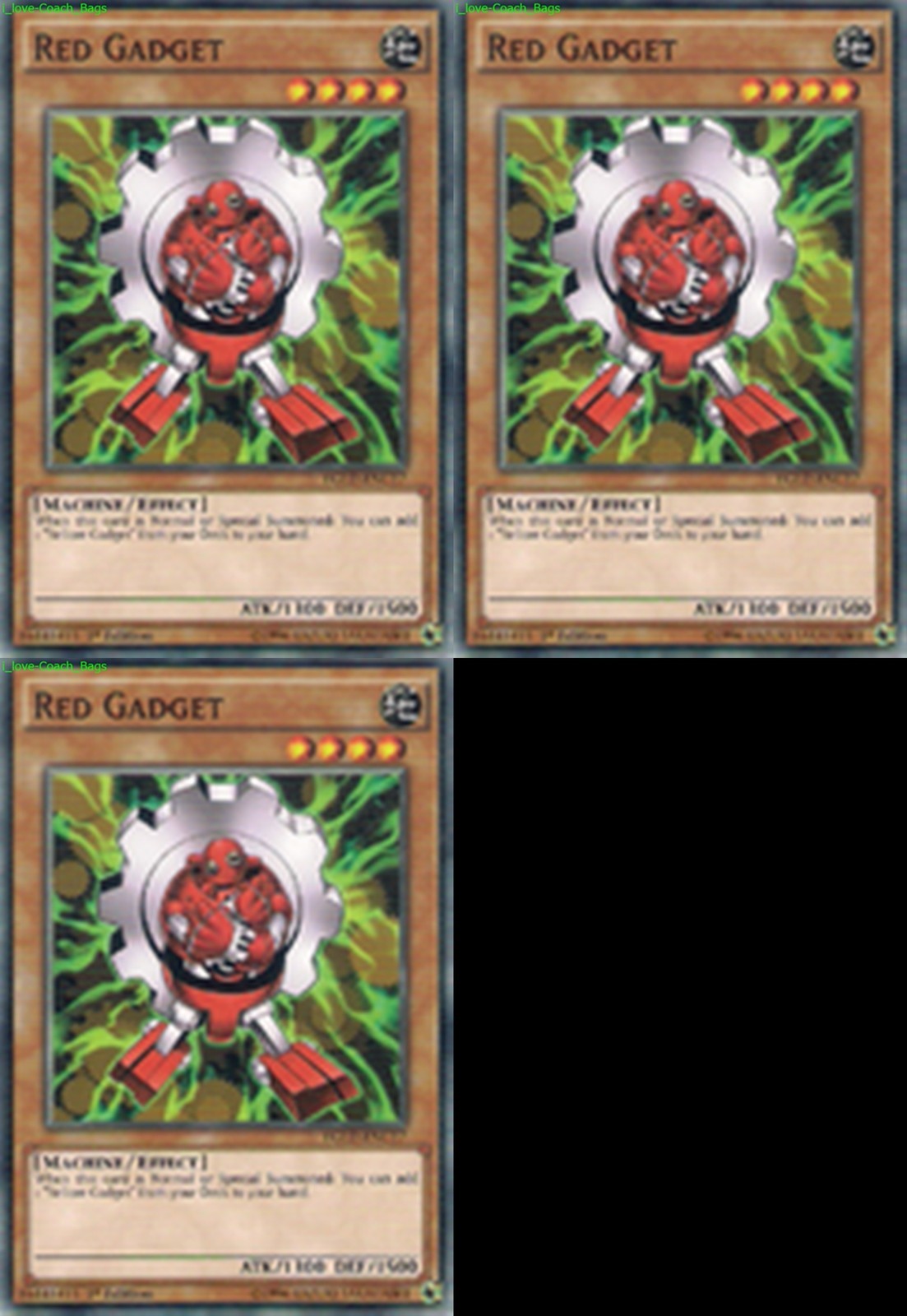 Red Gadget X 3 1st Mint YUGIOH Cards YGLD-ENC17 | eBay