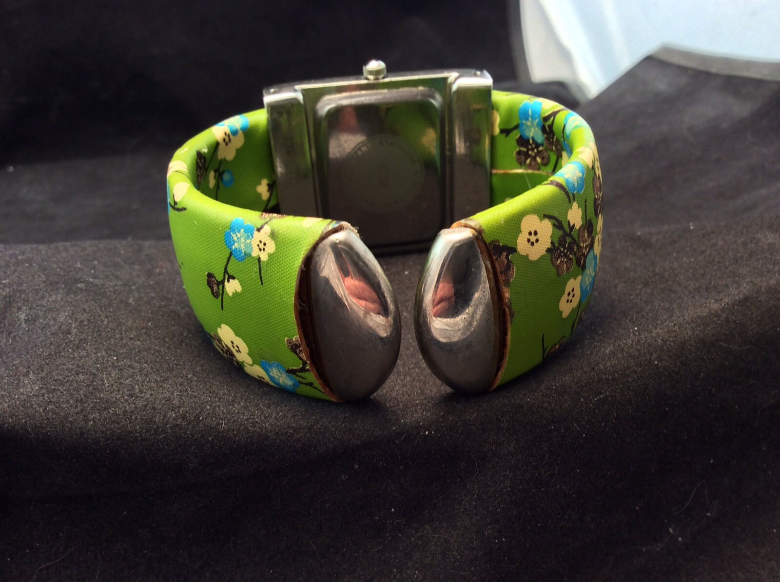 Beautiful Green Floral ATIM Quartz Watch Bangle Cuff Band Works | eBay