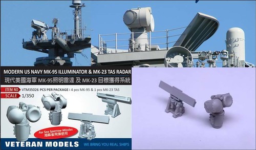 VETERAN 1/350 MODERN US NAVY MK-95 ILLUMINATOR & MK-23 TAS RADAR | eBay