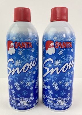 2 Santa Fake Snow Spray Flocking Tree & Window Christmas 13oz LARGER ...