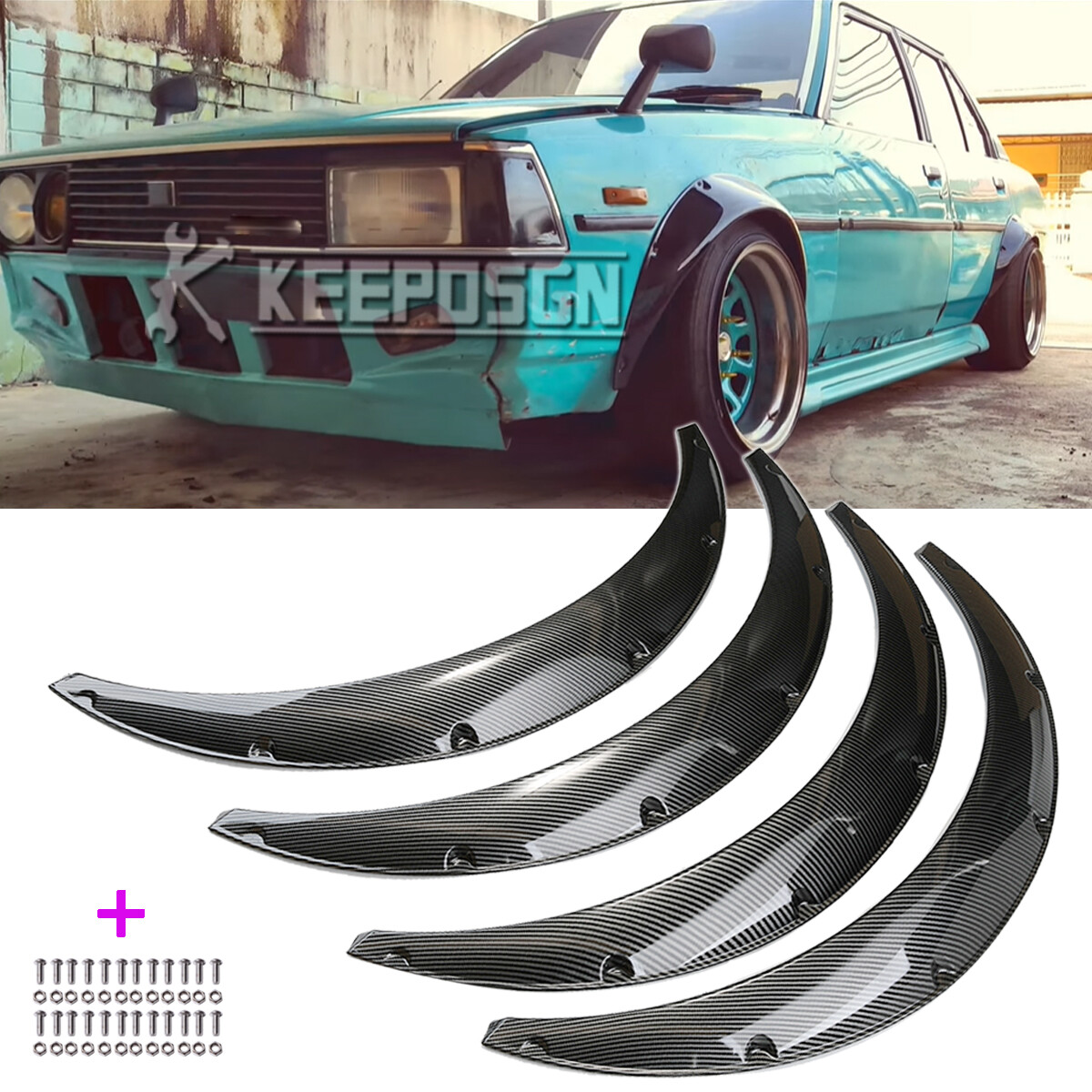 For Toyota Corolla KE70 AE85 AE86 Fender Flares Widebody Mudguard ...
