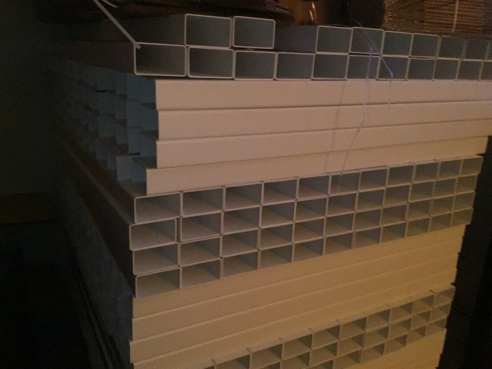Brand new!! PVC Tube Vinyl Fence Rail Pack - 2" x 3.5" x 39.5" - 2 ...