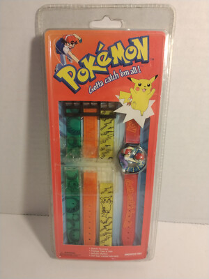 Pokemon Innovative Time Ash Watch Pikachu Charmander Squirtle Vintage ...