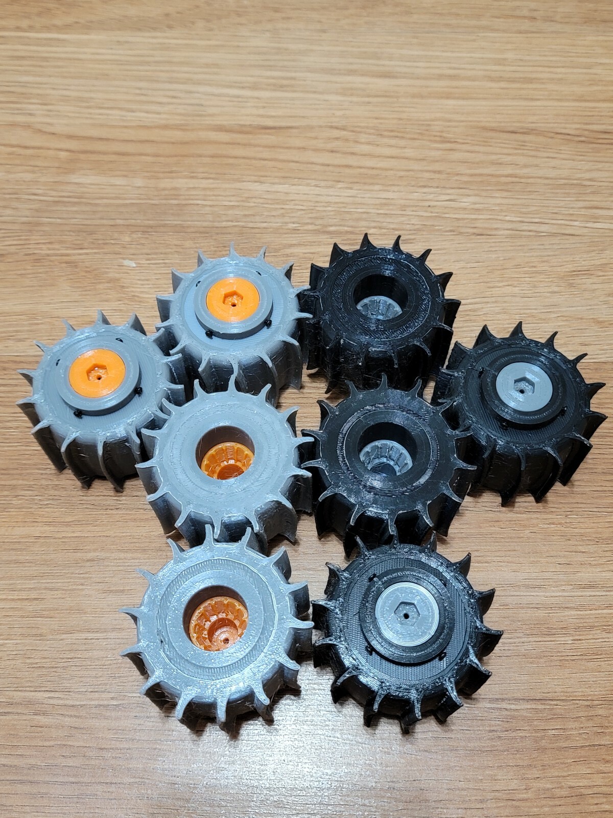 6PCS Sand Rail Paddle Tire Wheels Rims 1/24 Axial SCX24 Deadbolt C10 ...