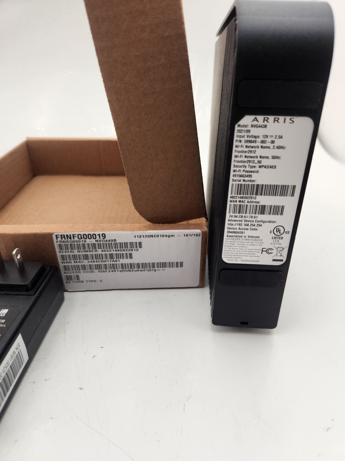 ARRIS Frontier NVG443B Dual Band Wi-Fi DSL Router for sale online | eBay