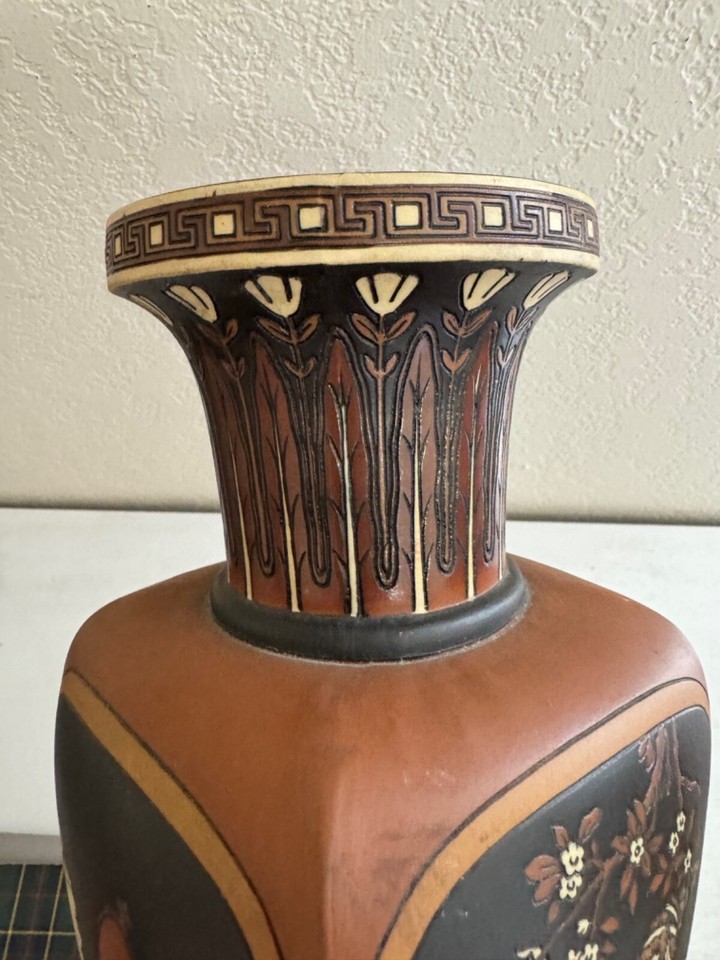 Antique German Villeroy & Boch Mettlach Pottery Four Seasons Vase | eBay