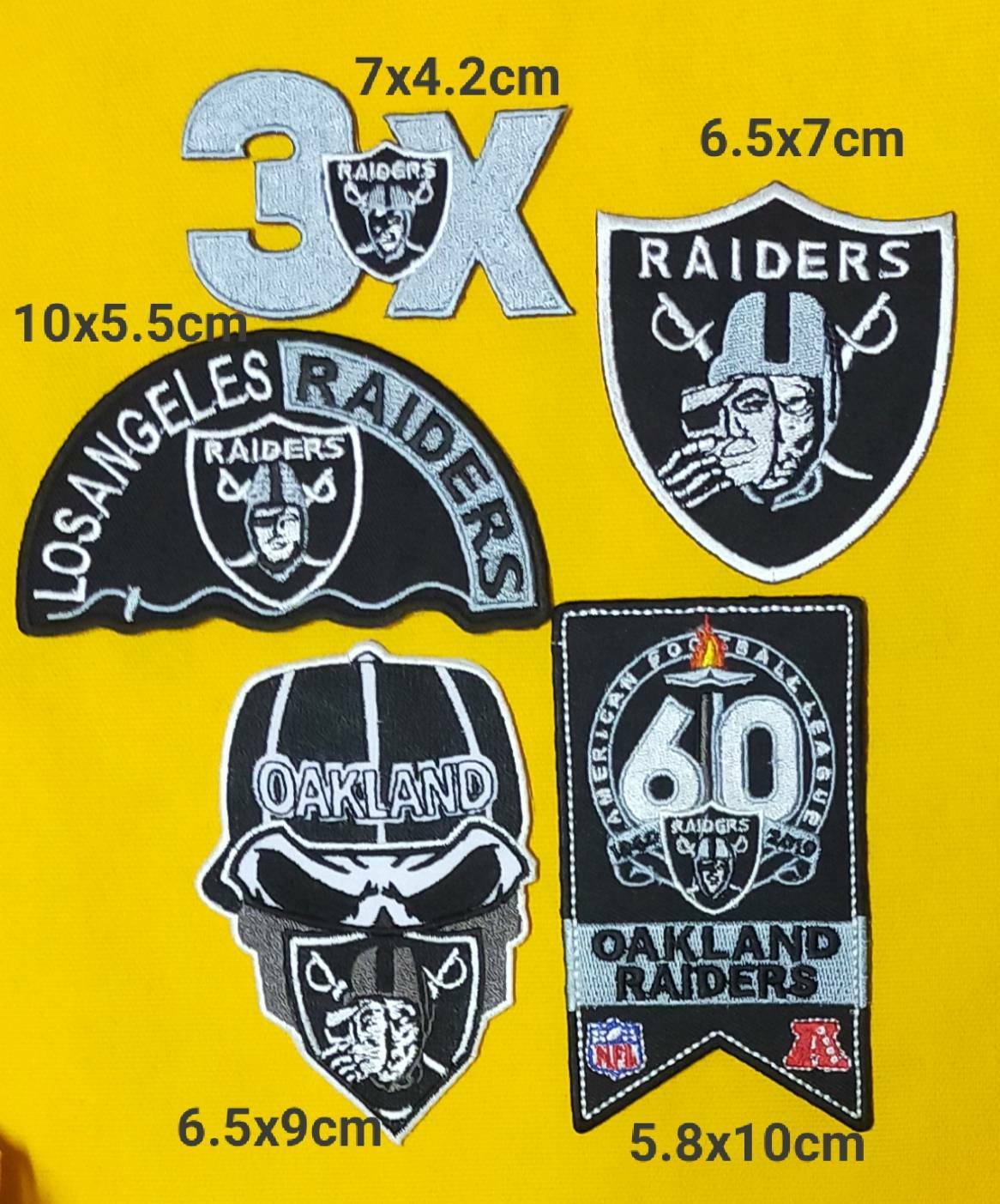 NFL Oakland Raiders Logo Patch sport Embroidery ,Iron ,Sewing on Fabric ...