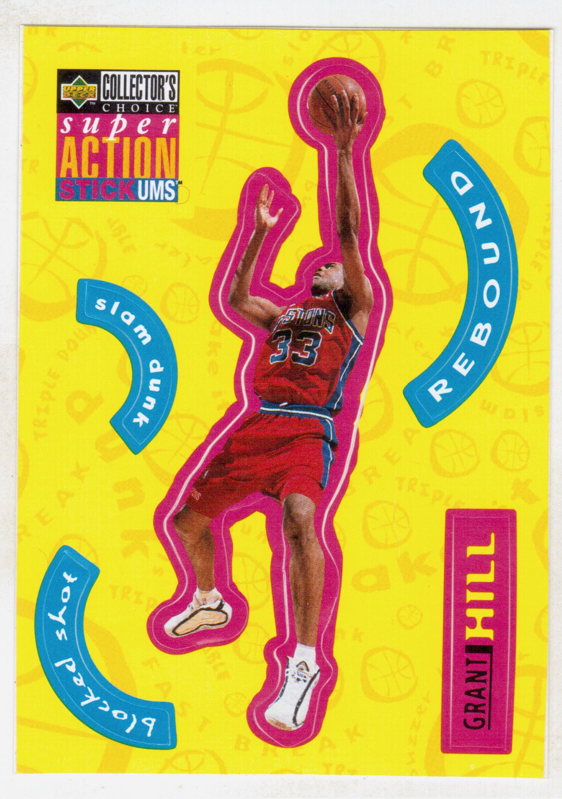 1996-97 COLLECTOR'S CHOICE INTERNATIONAL #S8 GRANT HILL SPANISH STICK ...