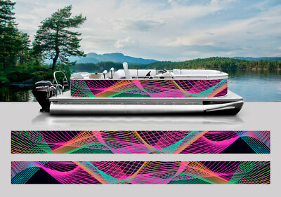 WRAPPING PONTOON REPLACEMENT GRAPHICS KIT DECAL STICKERS VINYL BOATS ...