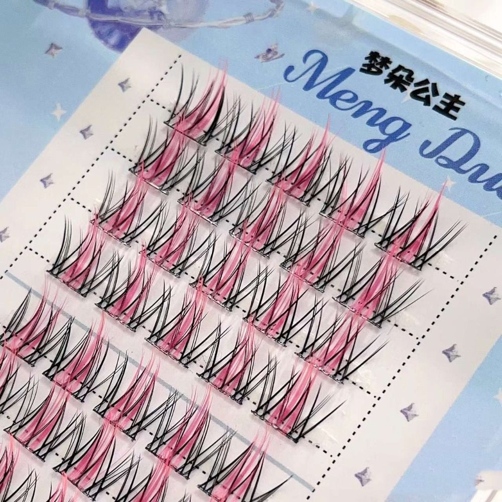 Devil Fake Lashes False Eyelashes Colorful Sandwich Eyelashes Cosplay ...