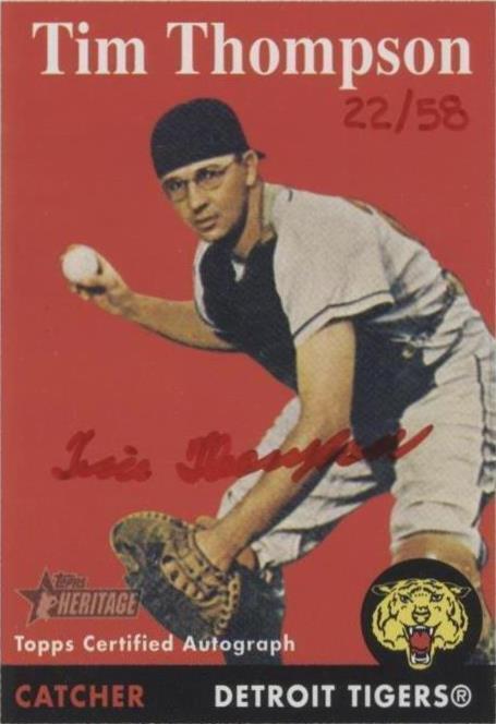 2007 Topps Heritage - Real One Autographs Tim Thompson #ROA-TT Red Ink ...