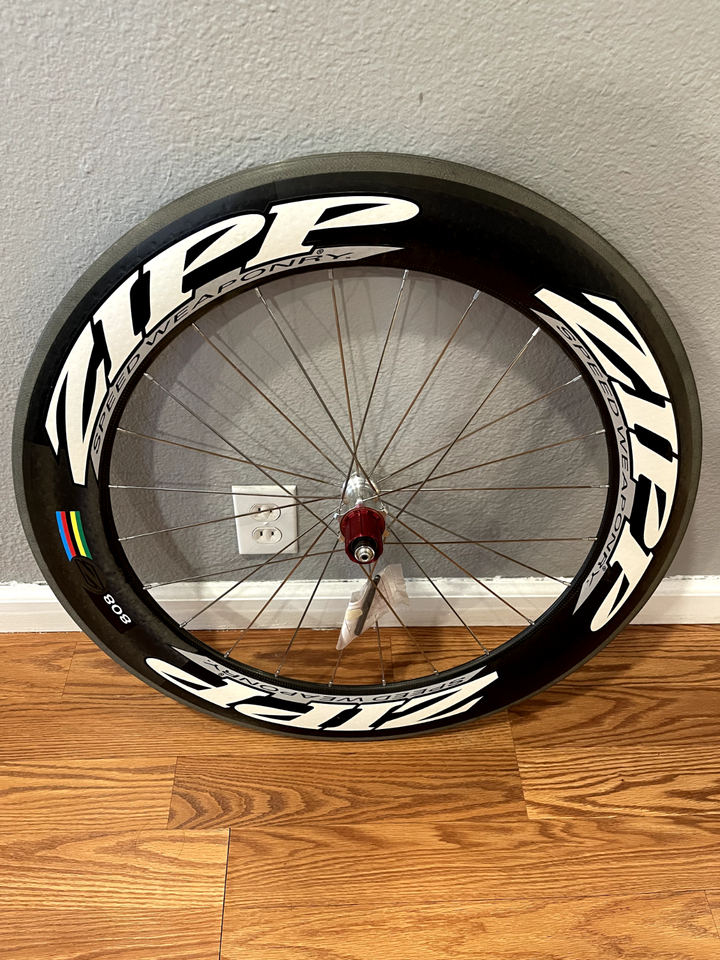 NEW (NOS) RARE ZIPP 808 CARBON REAR WHEEL - 10/11 SPEED -700C -Tubular ...