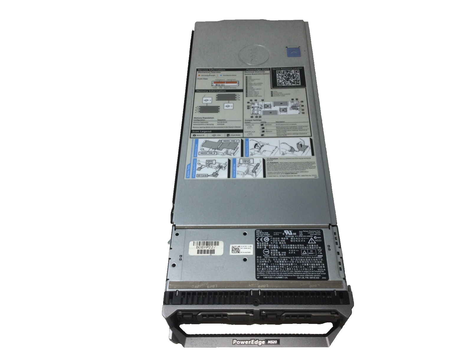 DELL PowerEdge M520 VRTX Blade, 2x Xeon E5-2450 V2 2.5GHZ, NO RAM, NO ...