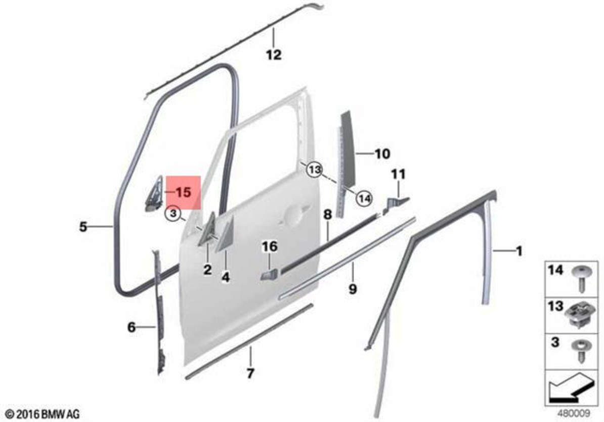 Genuine MINI Cooper JCW One F60 ALL4 Corner moulding interior left ...