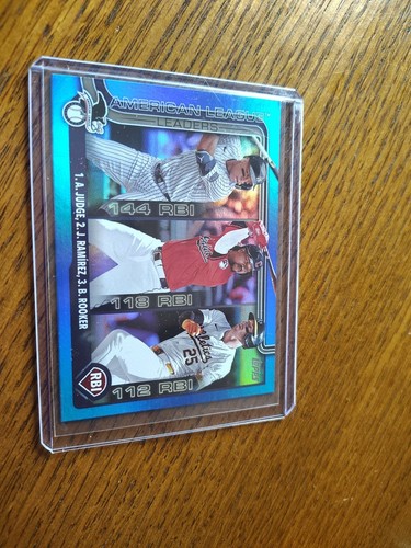 2025 Topps Series A. JUDGE - J. RAMIREZ - B.ROOKER 1 Blue Rainbow Foil #/150 | eBay